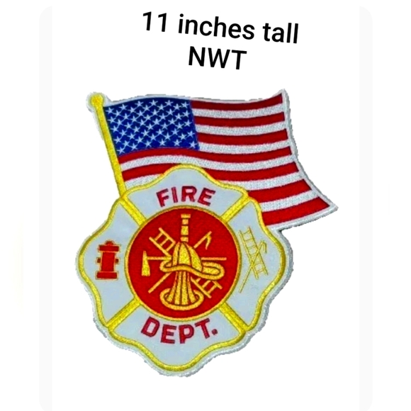 Ransom's | Accessories | Fireman Badge Patch Big 1 X 9 Fire Department ...